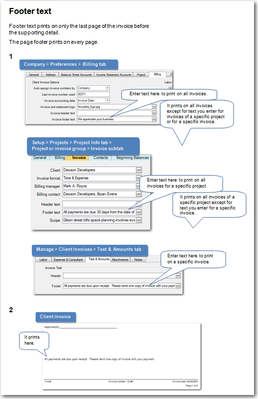 Setting up invoice groups