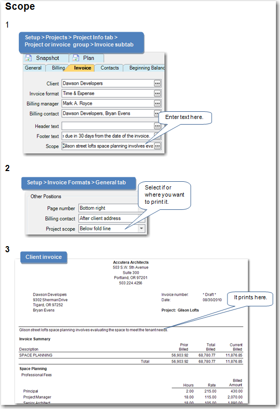 Setting up invoice groups