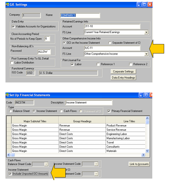 COSTPOINT SETTING SCREENS