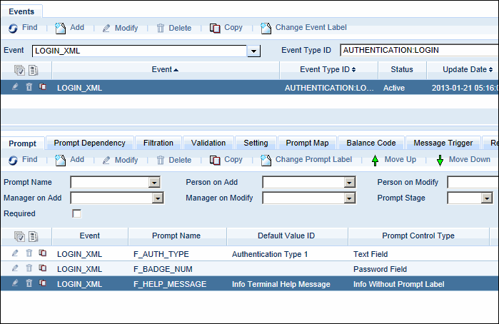 Help Button and Message on Terminal Login Screen