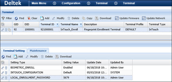 InTouch Terminals and Workforce AutoTime