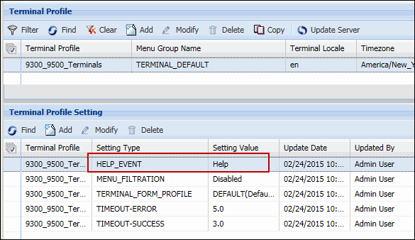 Help Button and Message on Terminal Login Screen