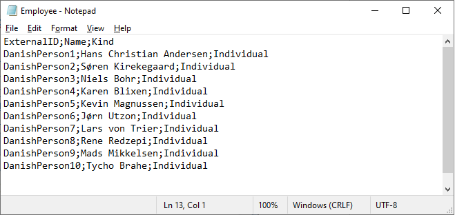 Import from a CSV File