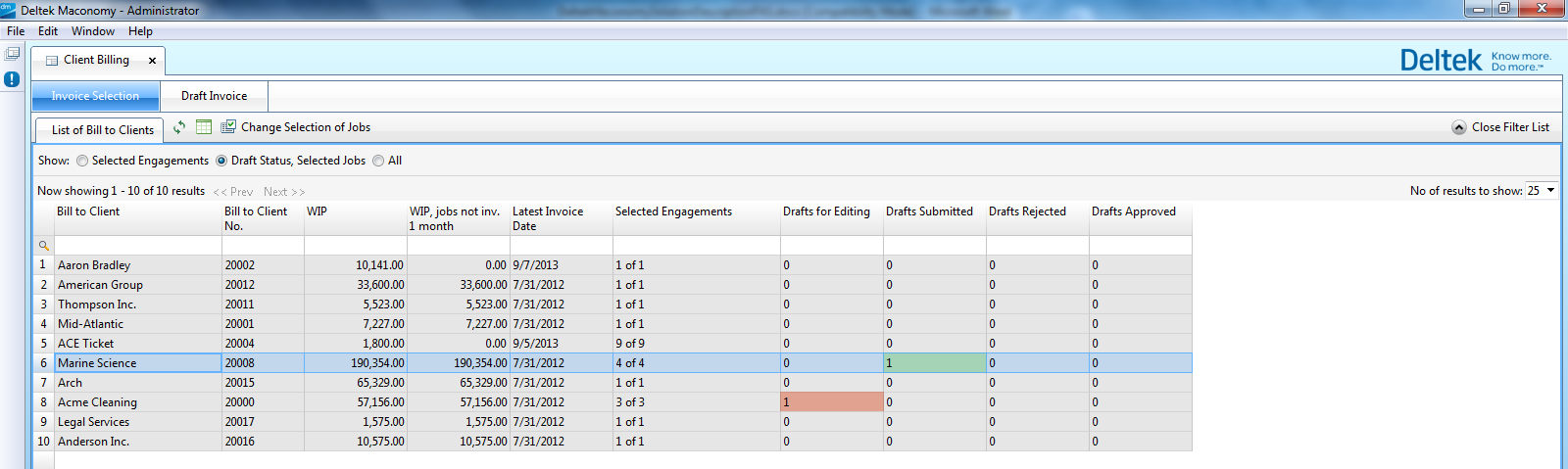 Client Billing Workspace